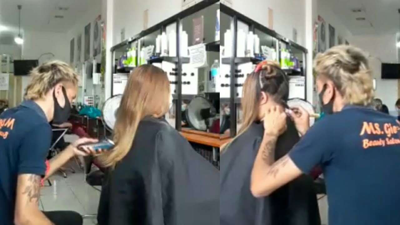 CUKUR RAMBUT CEWEK - UNDERCUT & HAIR TATTOO GIRL - YouTube