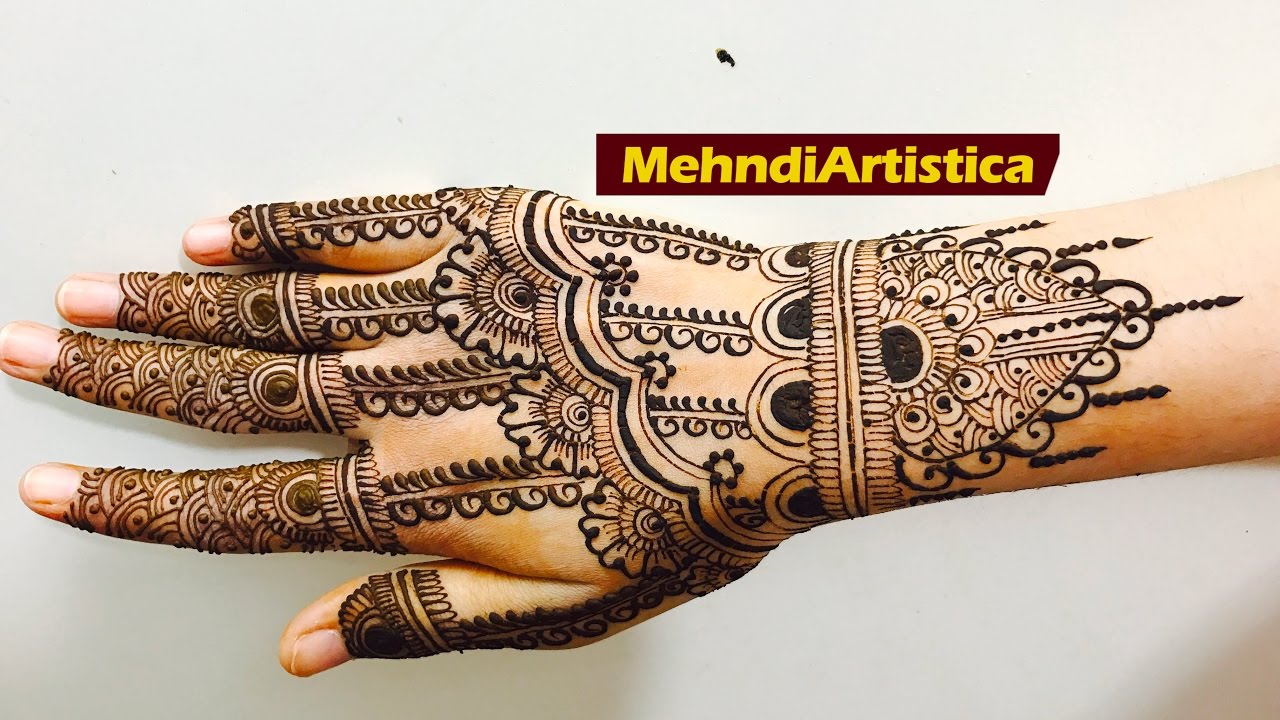 Upper Side Wedding Mehndi Designs For Hands|Easy Simple Trendy Henna ...