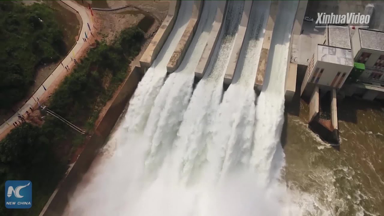 Amazing aerial view of Chinese-built dam in Sri Lanka - YouTube