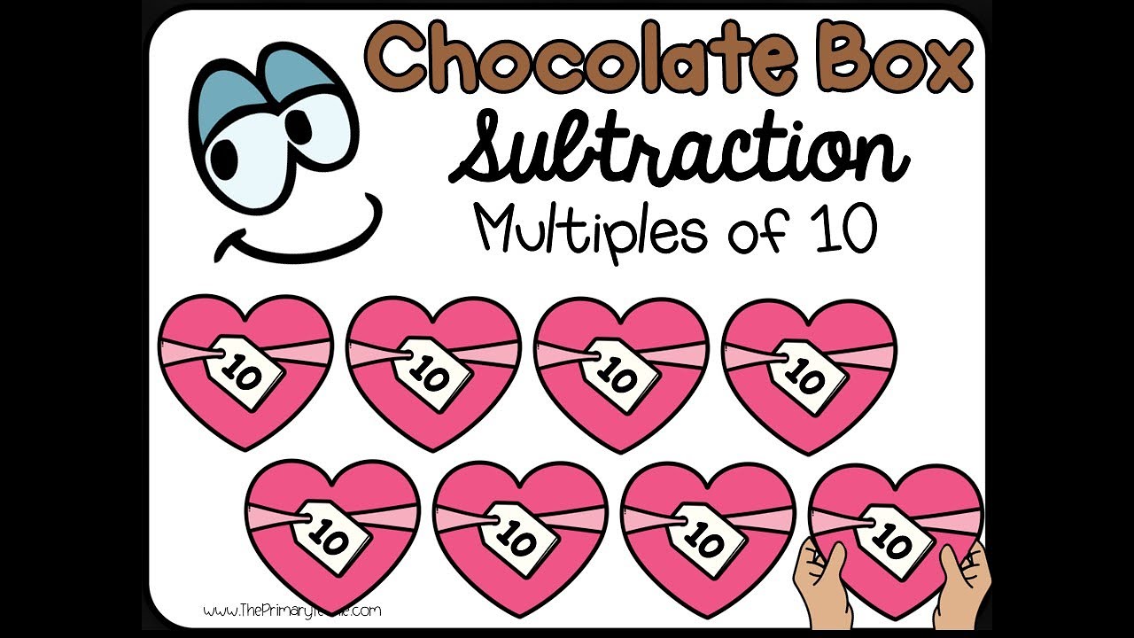 Chocolate Subtraction by 10s - Valentine - YouTube
