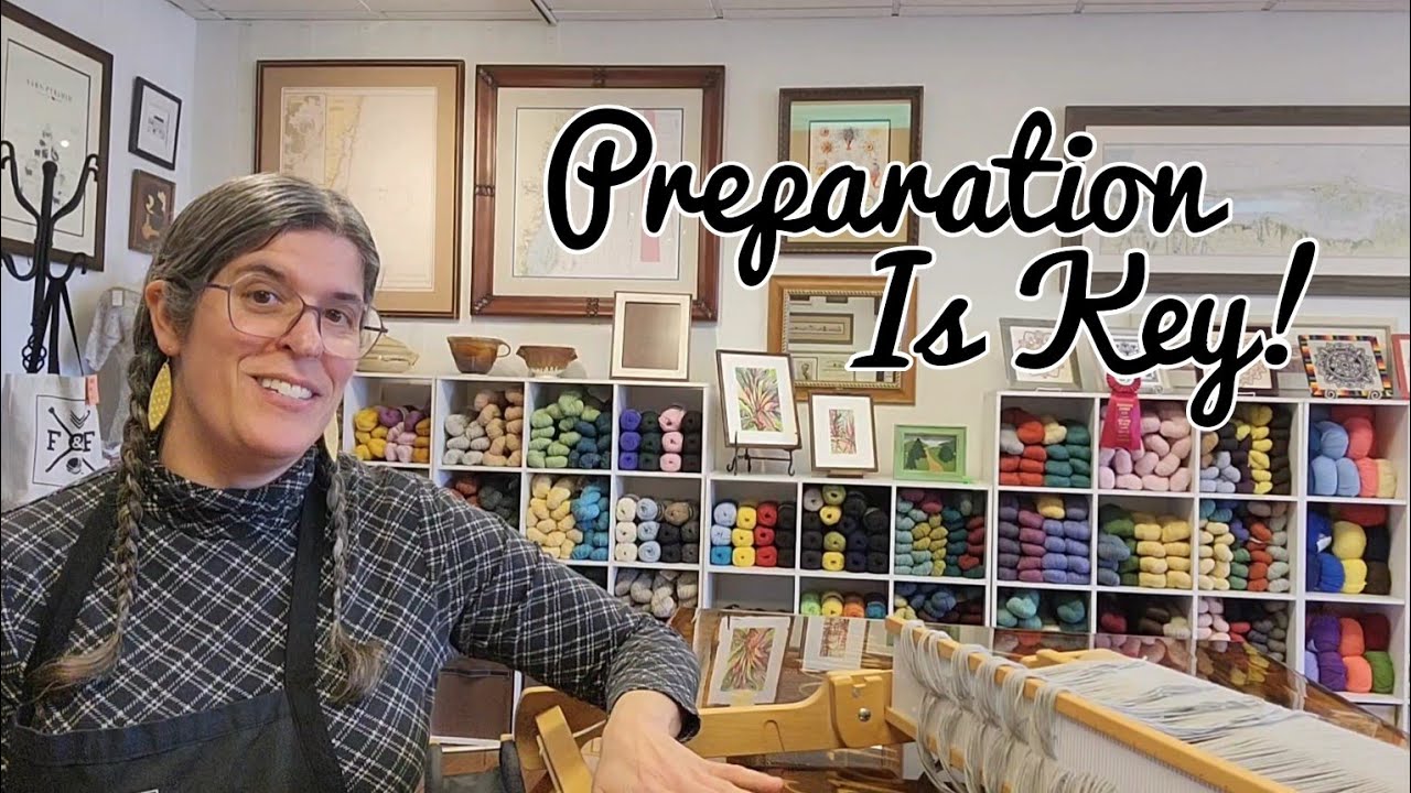 Garden prep, dressing my ridgid heddle loom and knitting. - YouTube