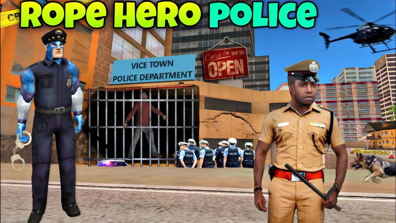 Rope Hero Tipson become a Police Officer In Vice Town | Rope Hero Vice ...