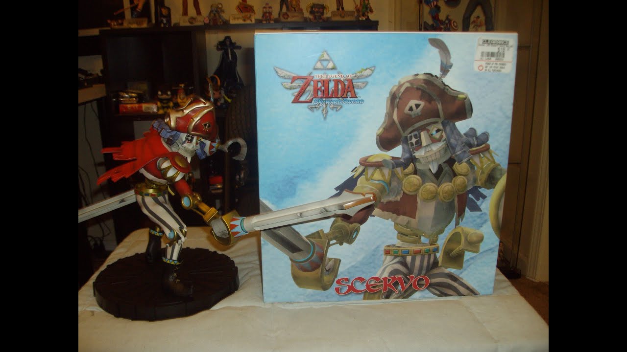 The Legend of Zelda Skyward Sword Scervo Statue Unboxing and Quick ...