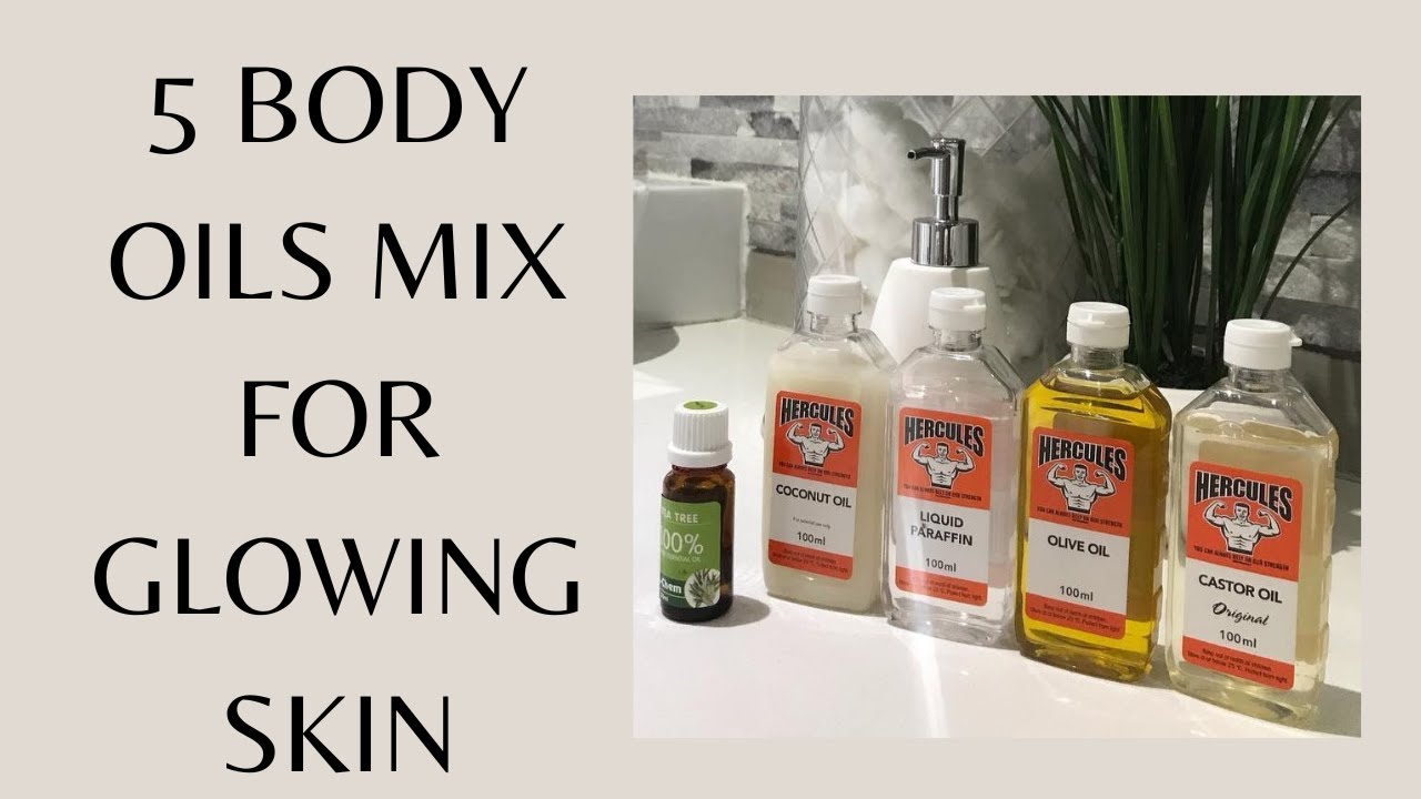 HOW TO MAKE A 5-OIL BLEND || GLOWING SKIN || STRETCH MARKS || 5 OILS ...