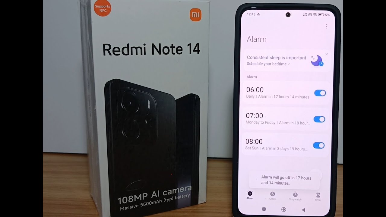 How To Turn On Alarm on Redmi Note 14 - YouTube