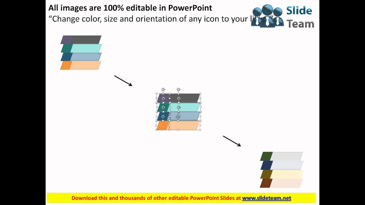 four staged option tags with icons flat powerpoint design - YouTube