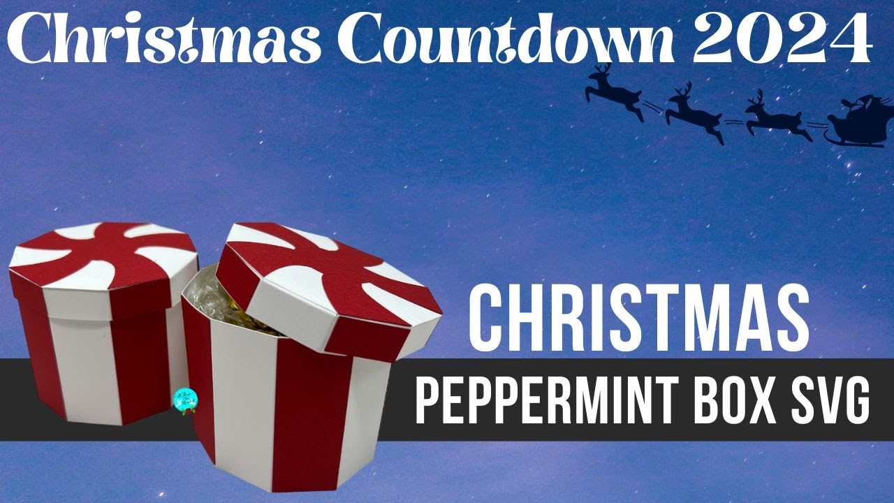 3D Christmas Peppermint Box SVG Cut File for Paper Craft with Cricut ...