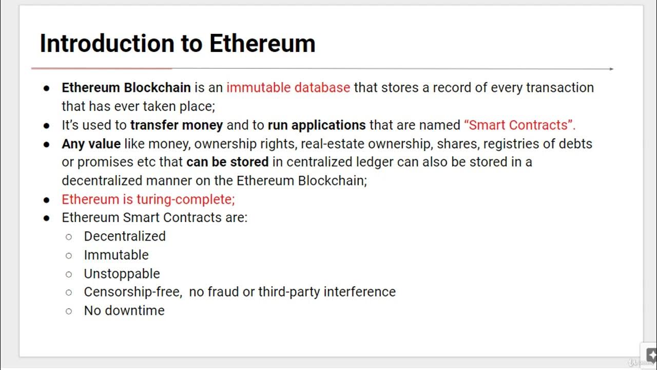 004 Introduction to Ethereum - YouTube