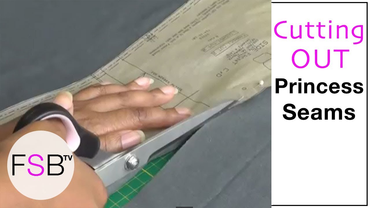 Cutting Out Princess Seam Sewing Patterns - YouTube