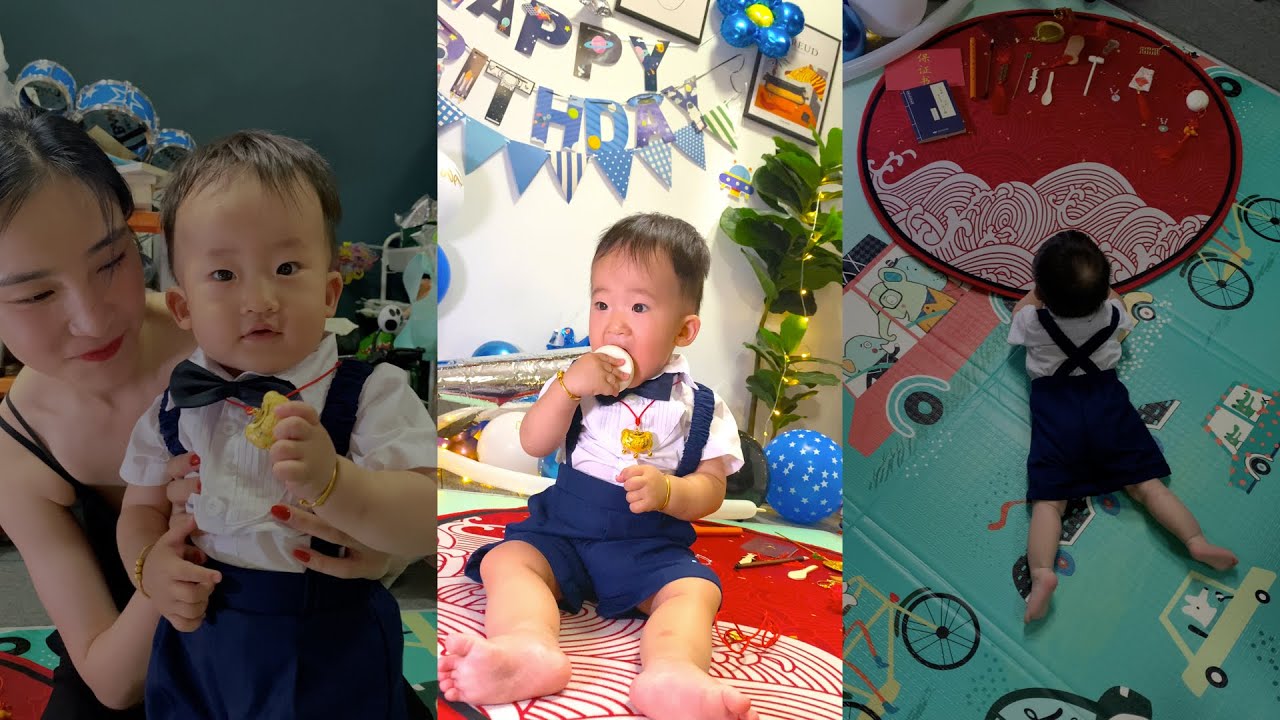 Chinese Tradition Superstition, One-year-old Catch - YouTube