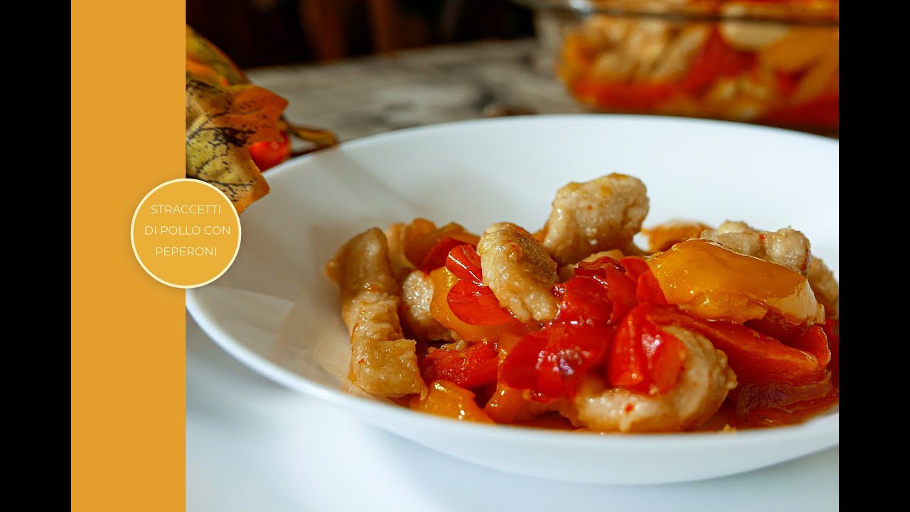 STRACCETTI DI POLLO CON PEPERONI - YouTube