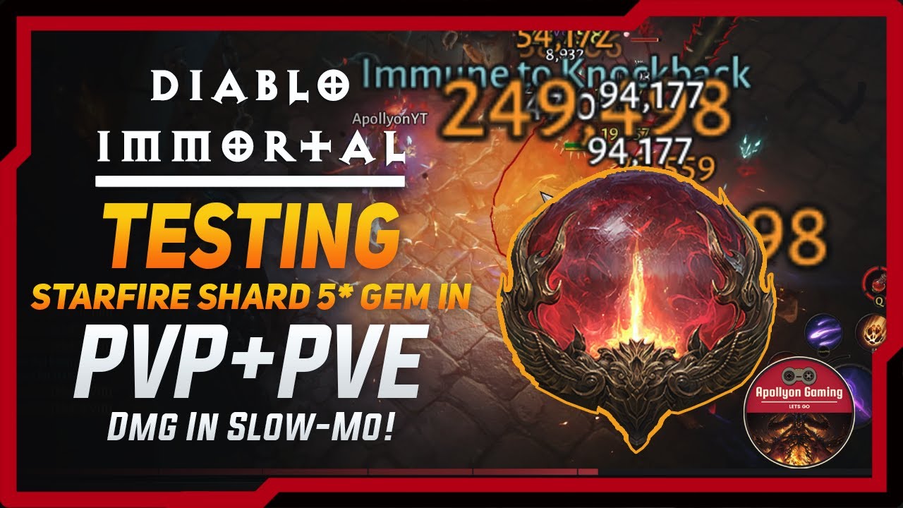 Testing Starfire Shard 5* Legendary Gem In PVP + PVE in Slow-Mo - NEW ...