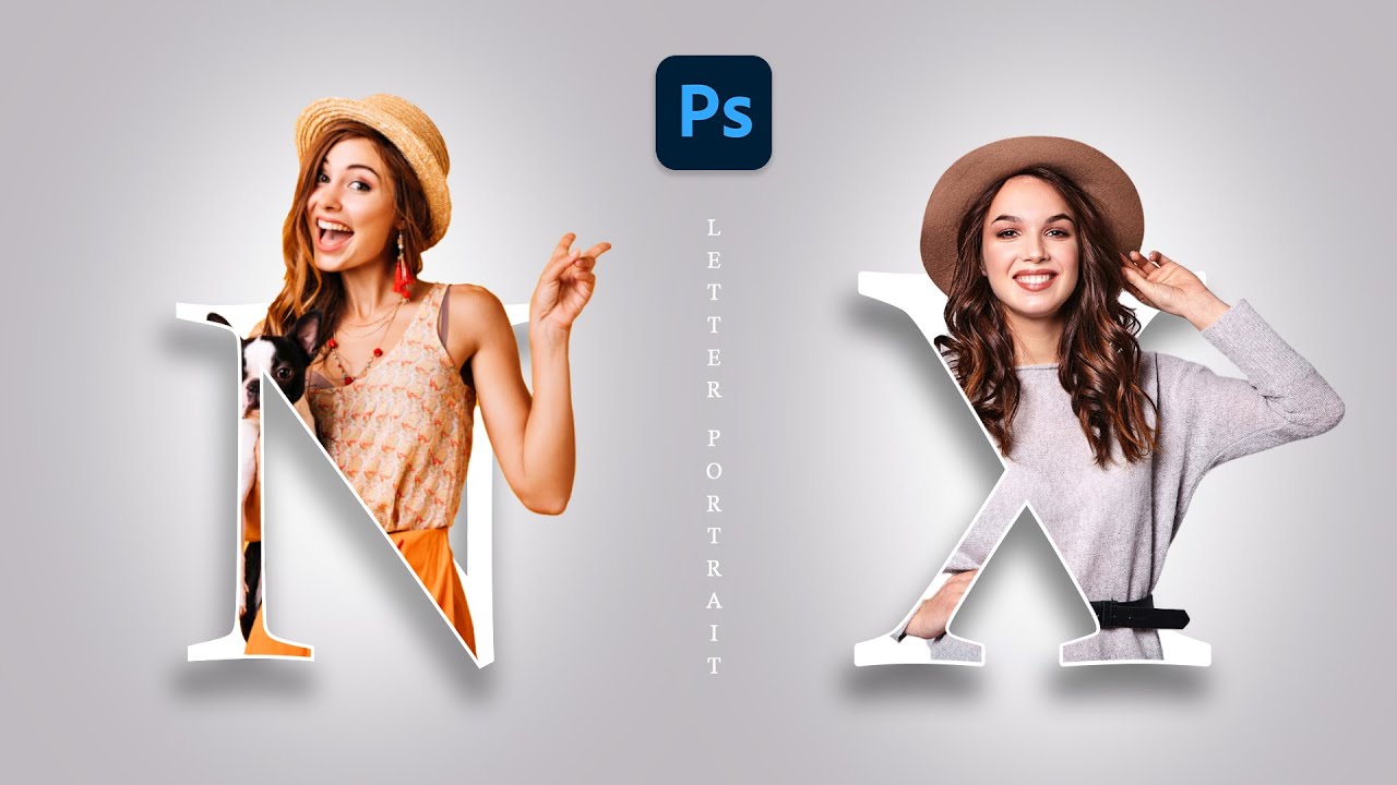 Letter Portrait Photoshop | Easy way to Create Letter Portrait | Photoshop Tutorial ...