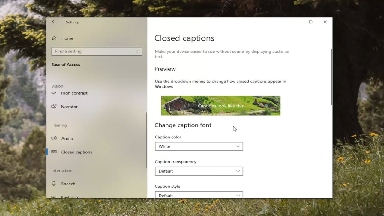How To Change Closed Caption Transparency on Windows 10 [Guide] - YouTube