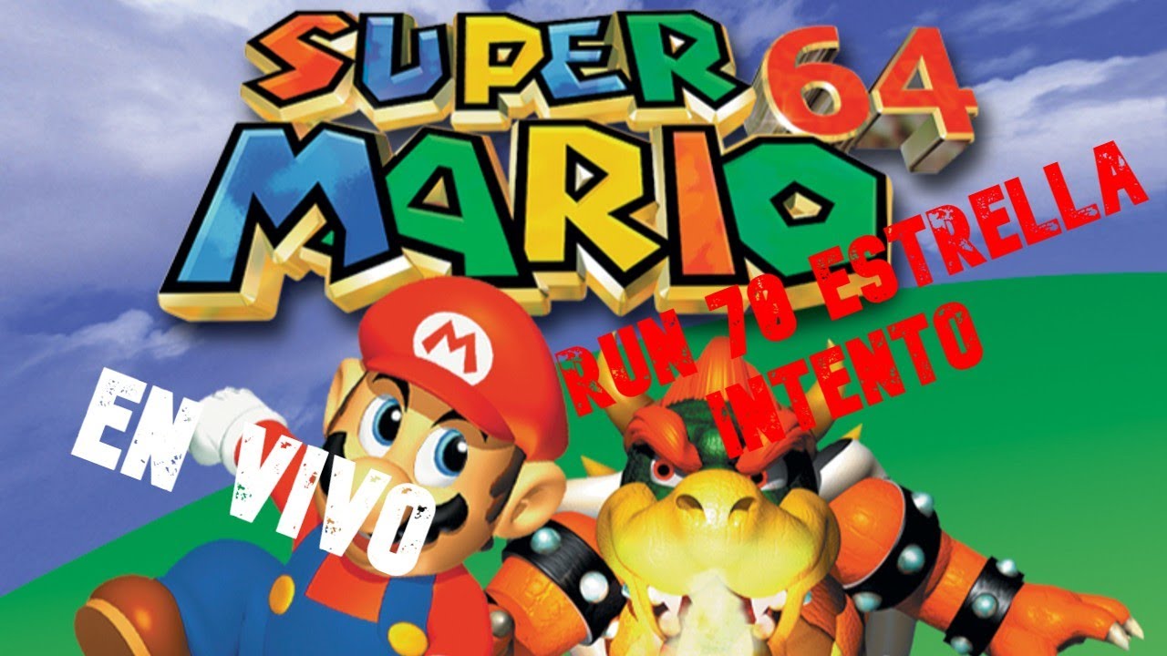 super mario 64 speed run 70 stars para jugar online en directo - YouTube