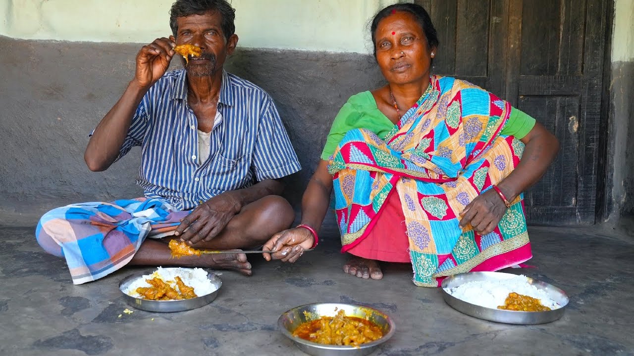 How tribe people clean and cook chicken feet in their tribal village ...