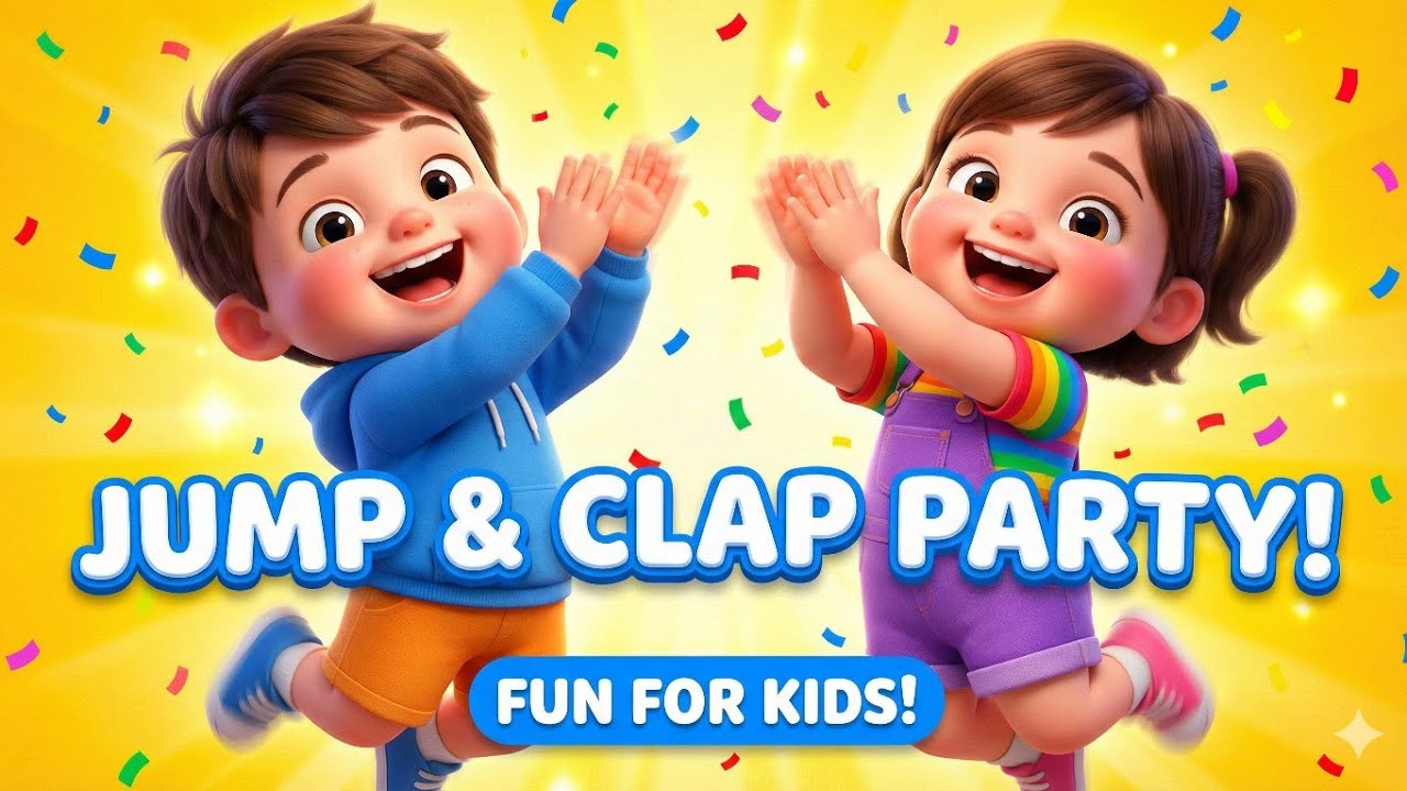 Clap Clap Jump Jump 🎵 Fun Nursery Rhyme for Kids - YouTube