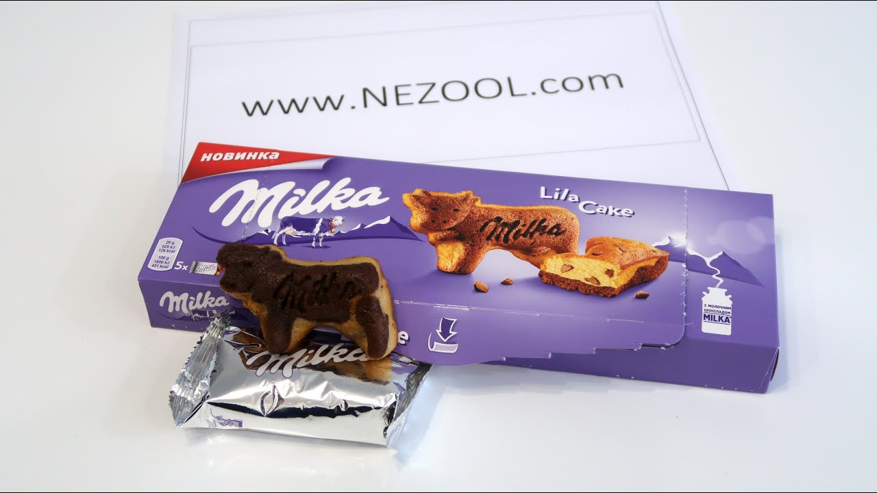 Milka Lila Tender Cow Soft Cookies Cake with Chocolate Filling - YouTube