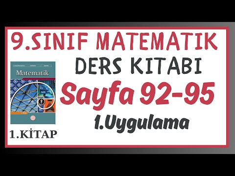 9.Sınıf Matematik Ders 1.Kitap 1.Uygulama Sayfa 92-93-94-95 Cevapları - Doğrusal Referans Fonksiyon