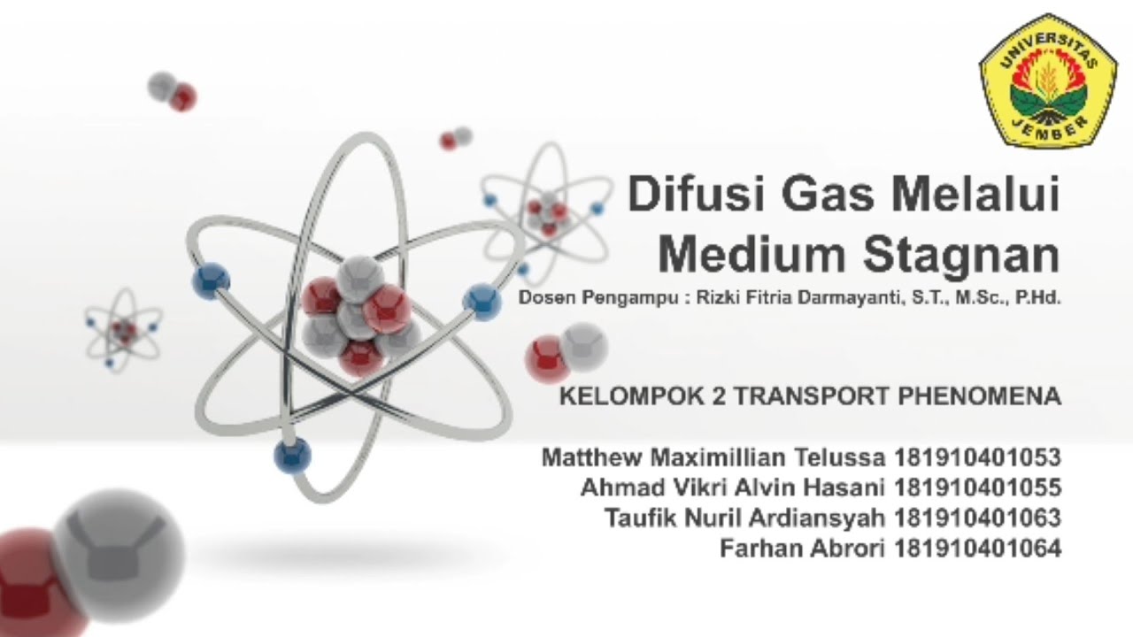 Difusi Gas Melalui Medium Stagnan (Ilustrasi & Contoh Soal) || Fenomena ...