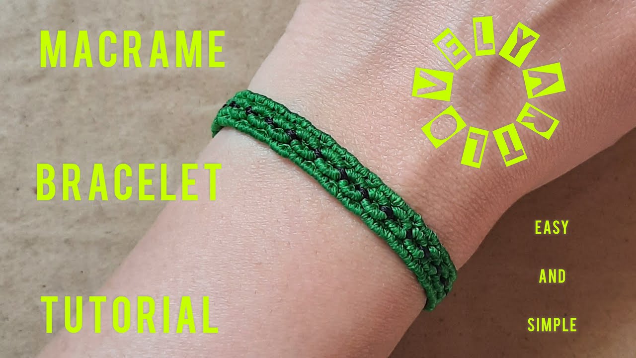Cute and easy macrame friendship Bracelet - YouTube