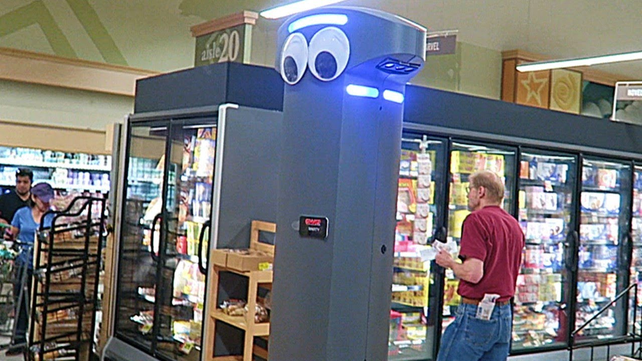 Robot in Giant Grocery Store... - YouTube