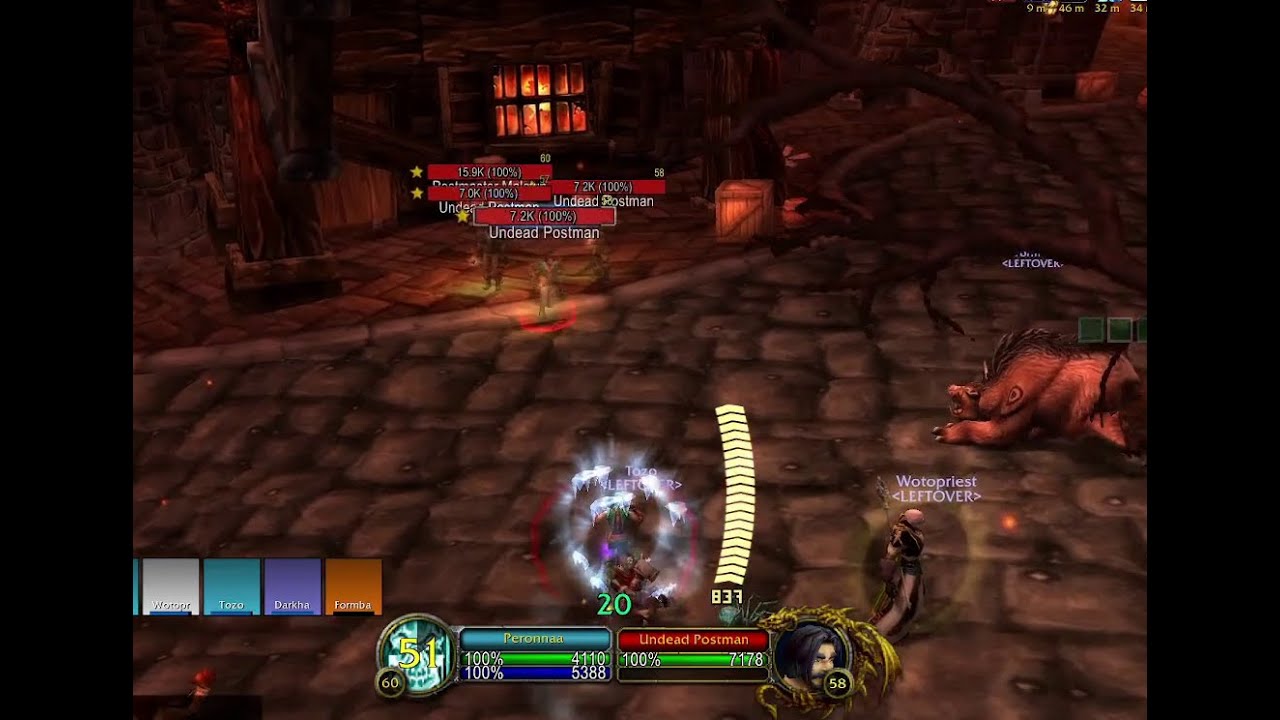 WoW HC: Stratholme Postmaster Malown - RIP Wotopriest - YouTube