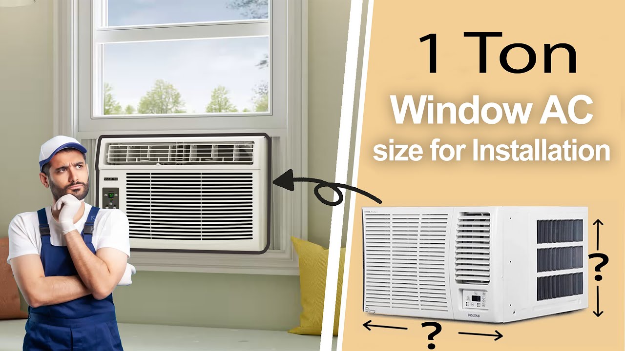 1ton window ac size in inches / 1 ton window ac ka size kya hota hai ...