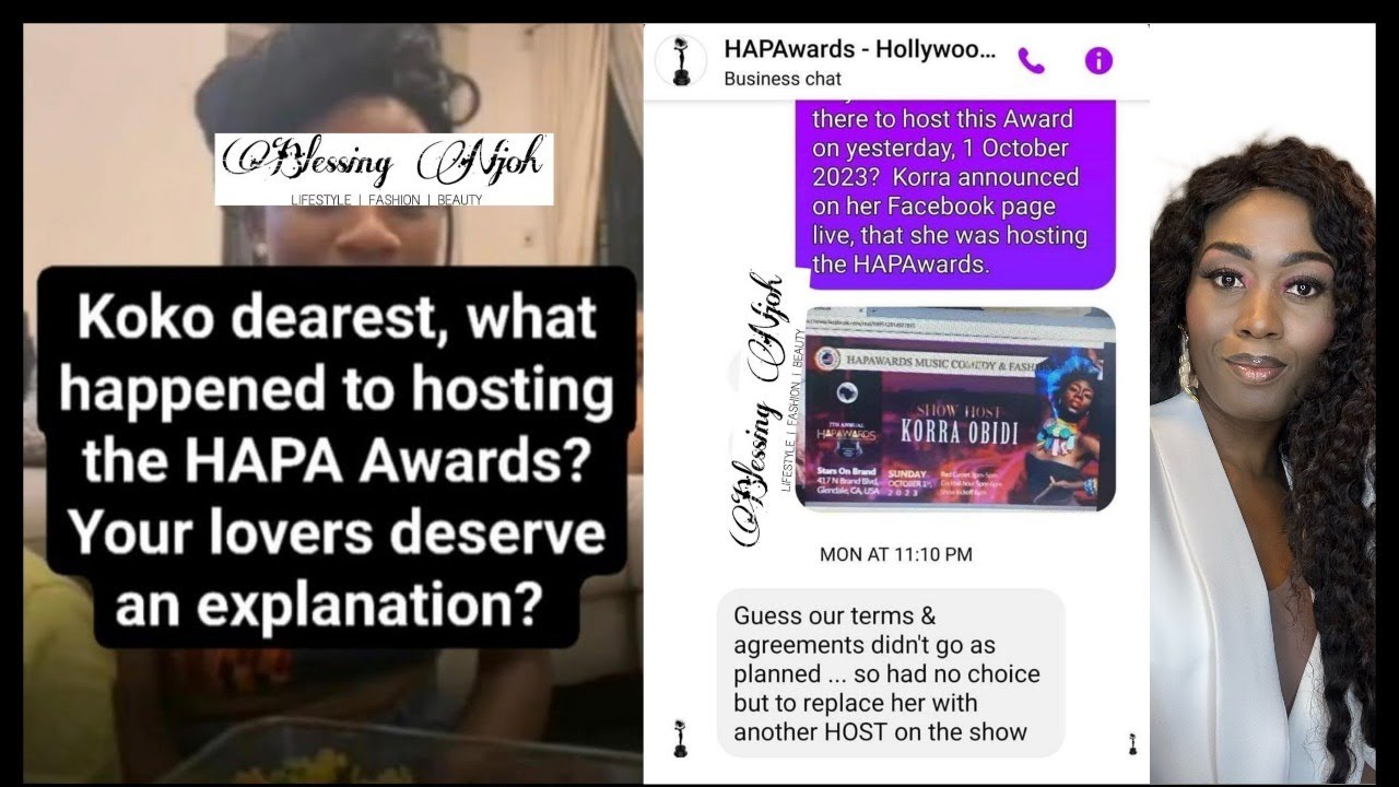 Korra Obidi Has Been #Dum ped Again By HAPAwards. A Tale Of #Sha me & #Dis grace #BlessingNjoh ...