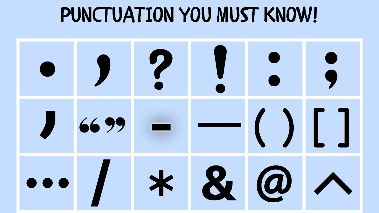 Symbols For Punctuation