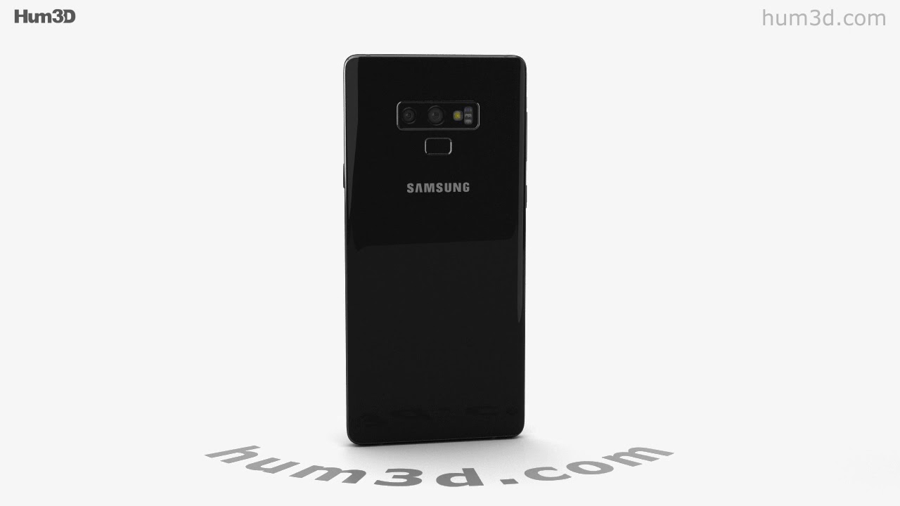 Samsung Galaxy Note 9 Midnight Black 3D model by 3DModels.org - YouTube