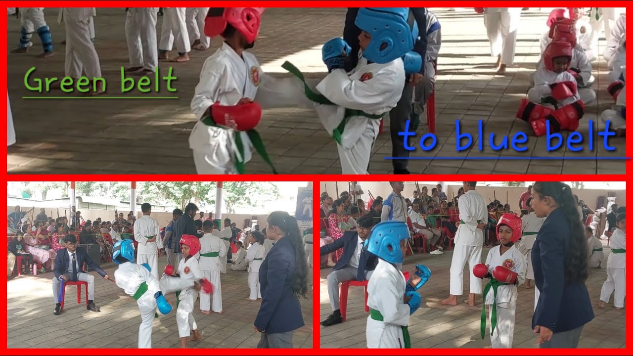 Karate Green belt to Blue belt exam - YouTube
