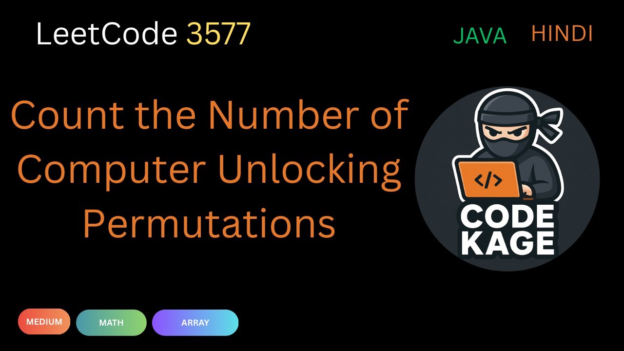LeetCode 3577 | Count the Number of Computer Unlocking Permutations | Simple Explanation | Java ...