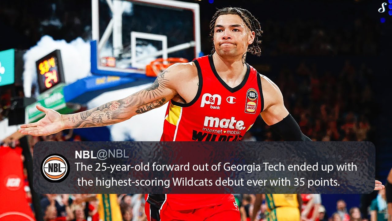 Jordan Usher Sets Perth Wildcats Record In Debut - 35 POINTS! - YouTube