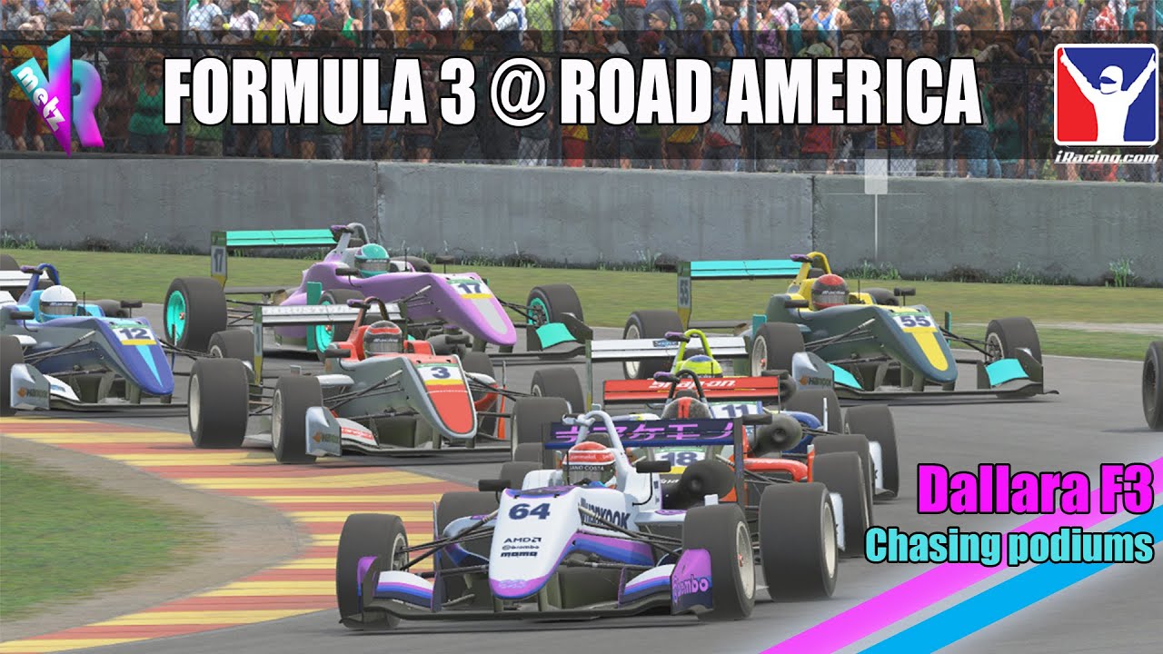 Iracing! Formula 3 @ Road America 'chasing podiums' - YouTube