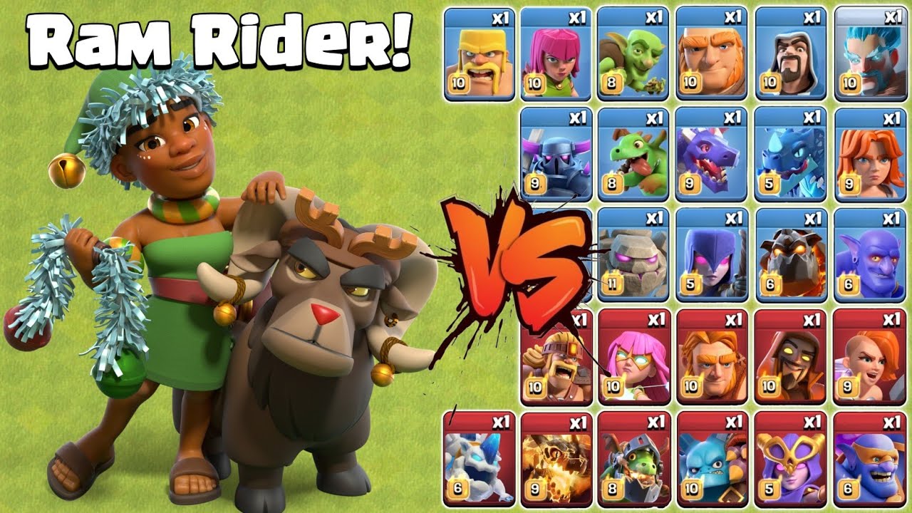 Ram Rider vs All Troops! - Clash of Clans - YouTube