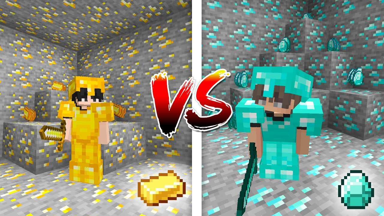Gold vs Diamond, Which is Stronger in Minecraft!? - YouTube