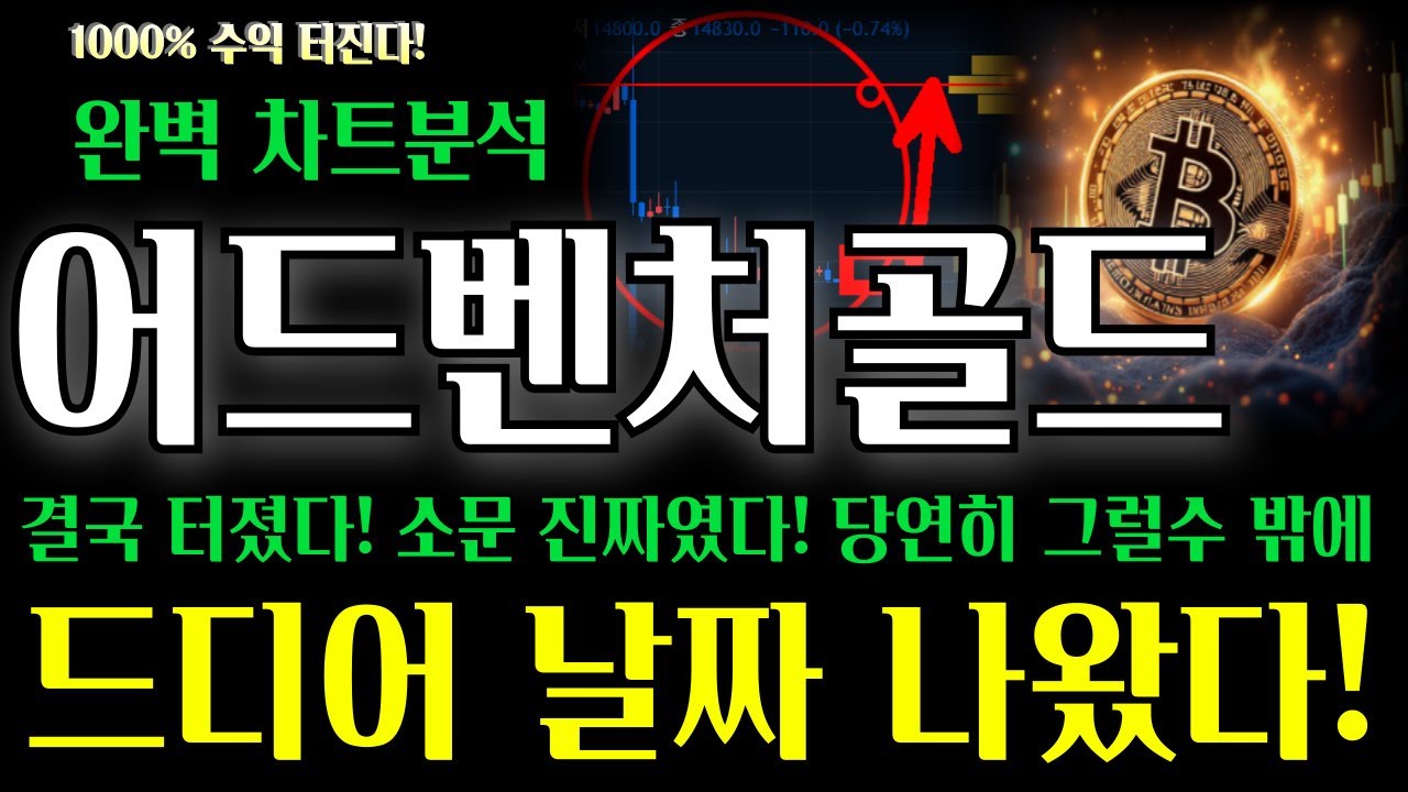 어드벤처골드 코인전망 완벽 차트분석 결국 터졌다 드디어 날짜 나왔다 120배 시작 모두가 기다린 이날 빠른확인 어드벤처골드 어드벤처골드코인 어드벤처골드코인전망