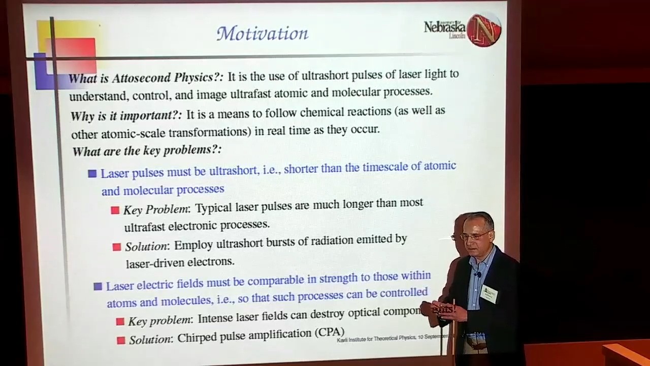Atto-Physics: Observing Matter on its Natural Timescale KITP Chalk Talk ...