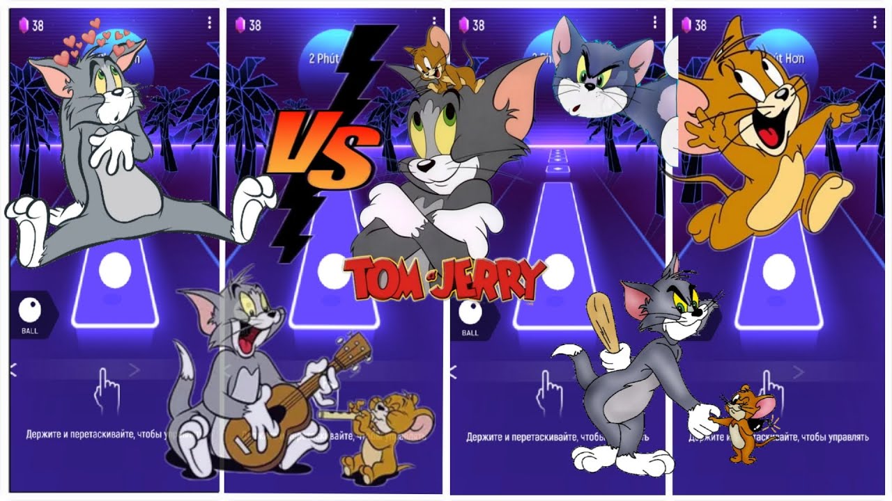 Tom and Jerry tiles hop coffin dance song cover green screen - YouTube