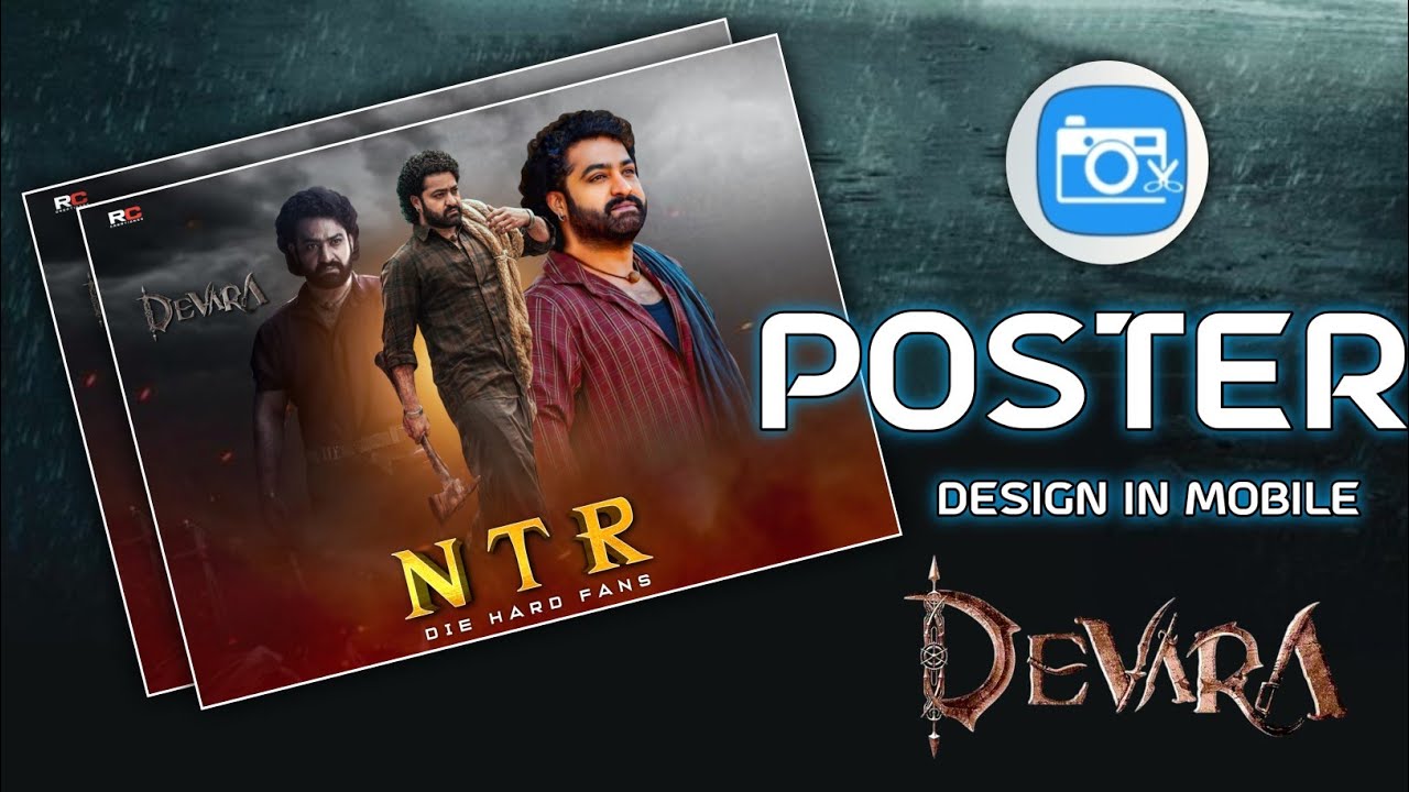 Ntr...devara poster design.....in mobile... - YouTube