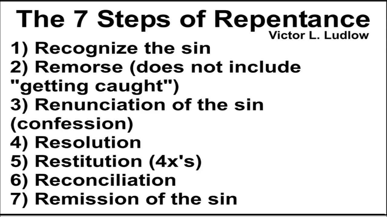 7 Steps of Repentance by Viktor Ludlow - YouTube
