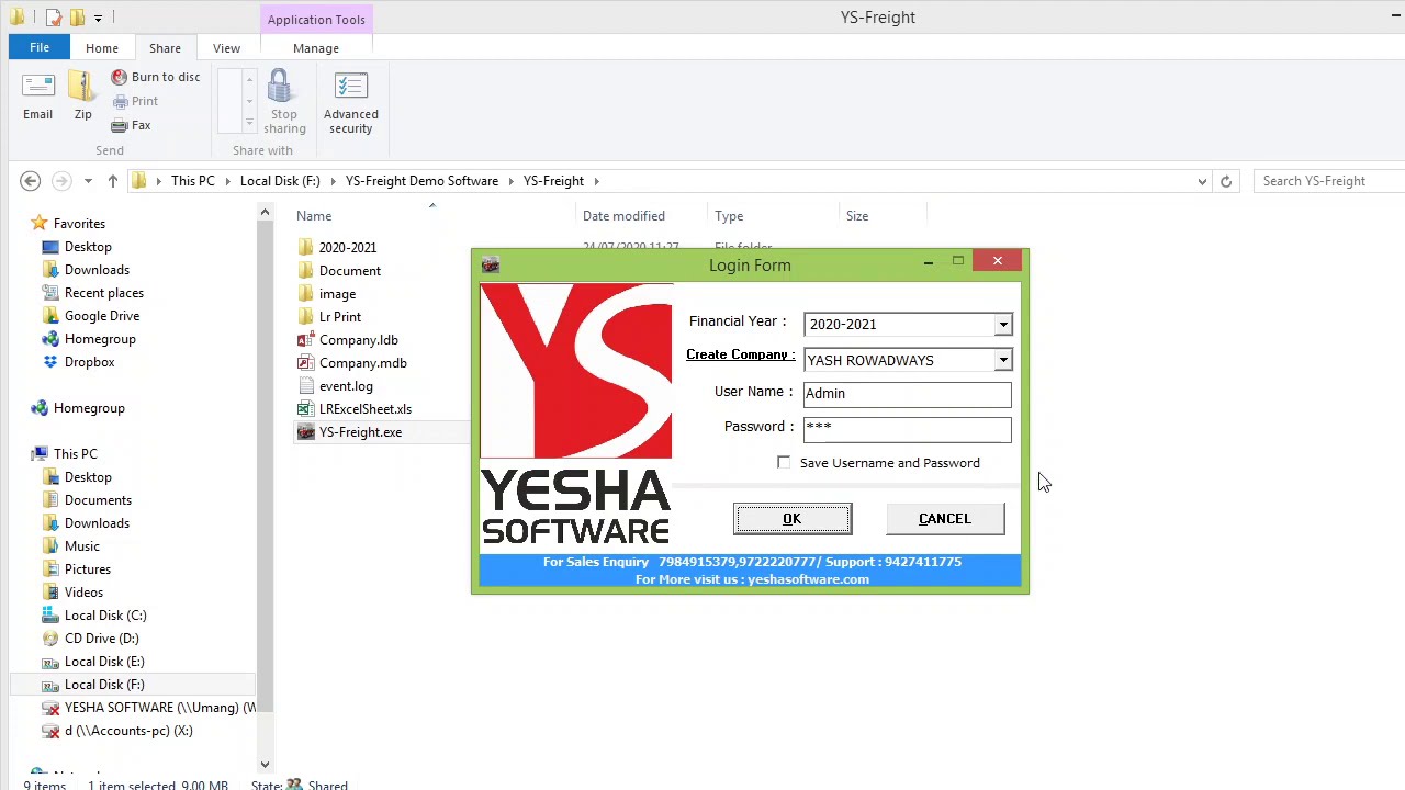 YS FREIGHT SOFTWARE FOR TRANSPORTER | BY YESHA SOFTWARE - YouTube