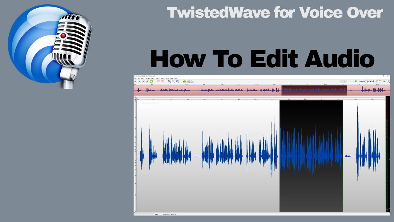 How To Edit Audio Inside TwistedWave - YouTube