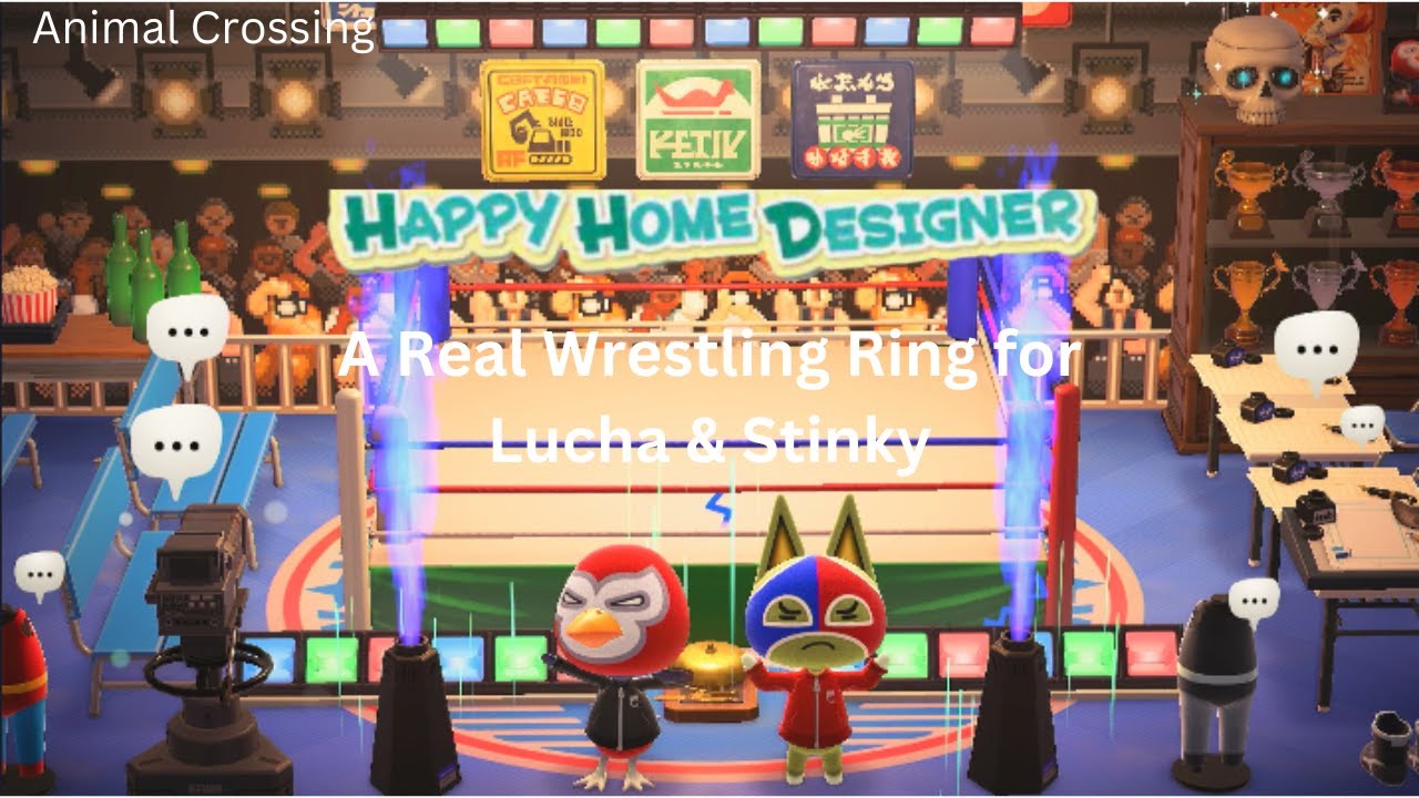 A Real Wrestling Ring for Lucha & Stinky! Animal Crossing New Horizons ...