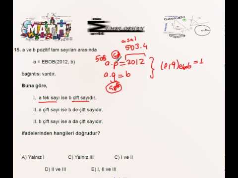 2012 YGS MATEMATİK SORU ÇÖZÜMLERİ-15.SORU