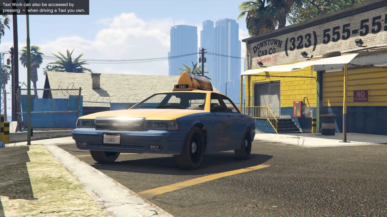 Grand Theft Auto 5 - Downtown Cab Co. Taxi Work - YouTube
