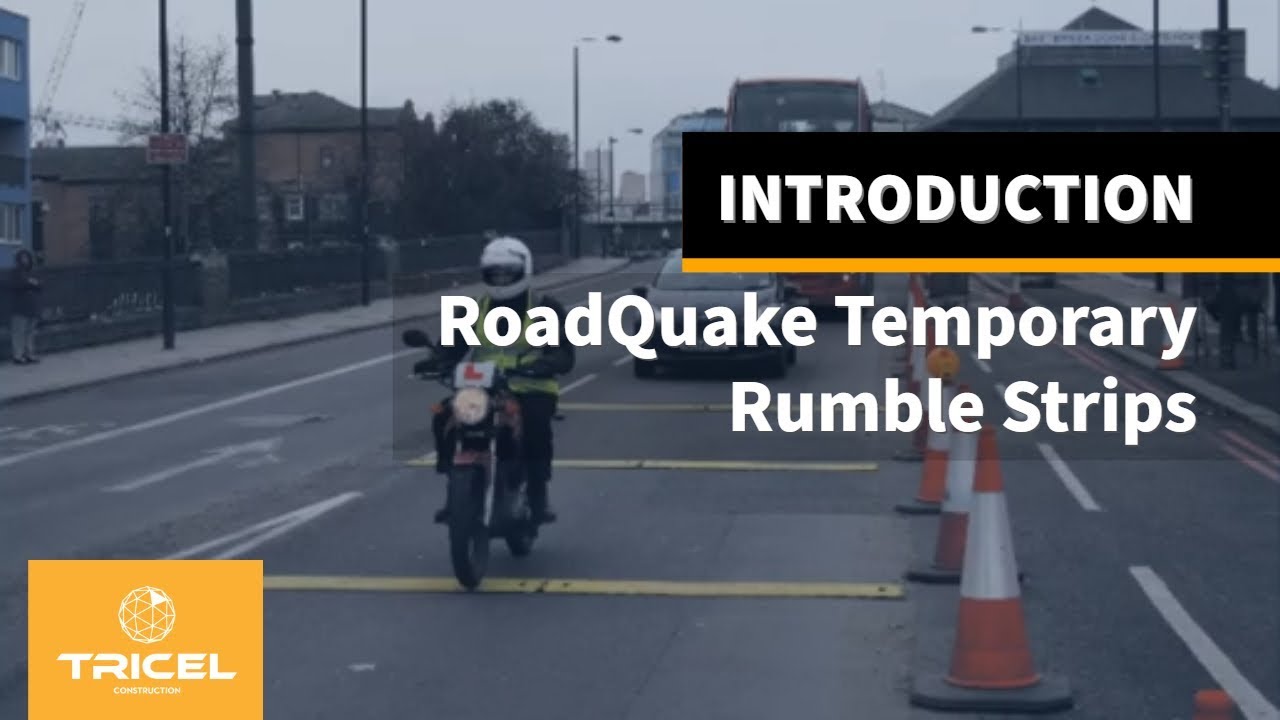 RoadQuake Temporary Rumble Strips by Tricel - YouTube