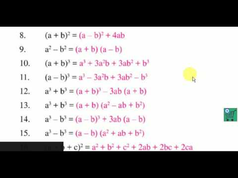 algebra formulas - YouTube