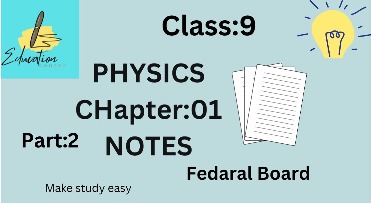 Class 9 Physics Chapter 1 SLO Based Notes|Part:2|Federal Board| From ...